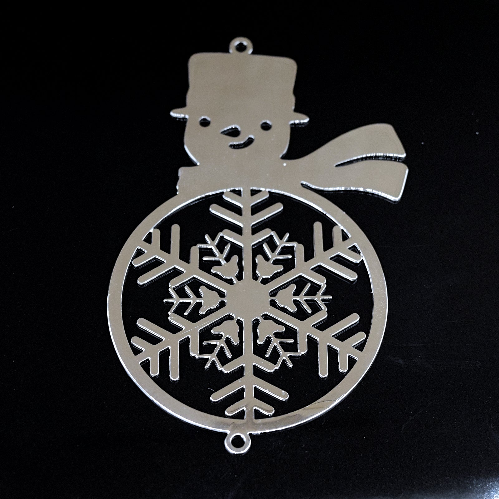 2 x Filigree SP Connectors - Snowman 63x40mm